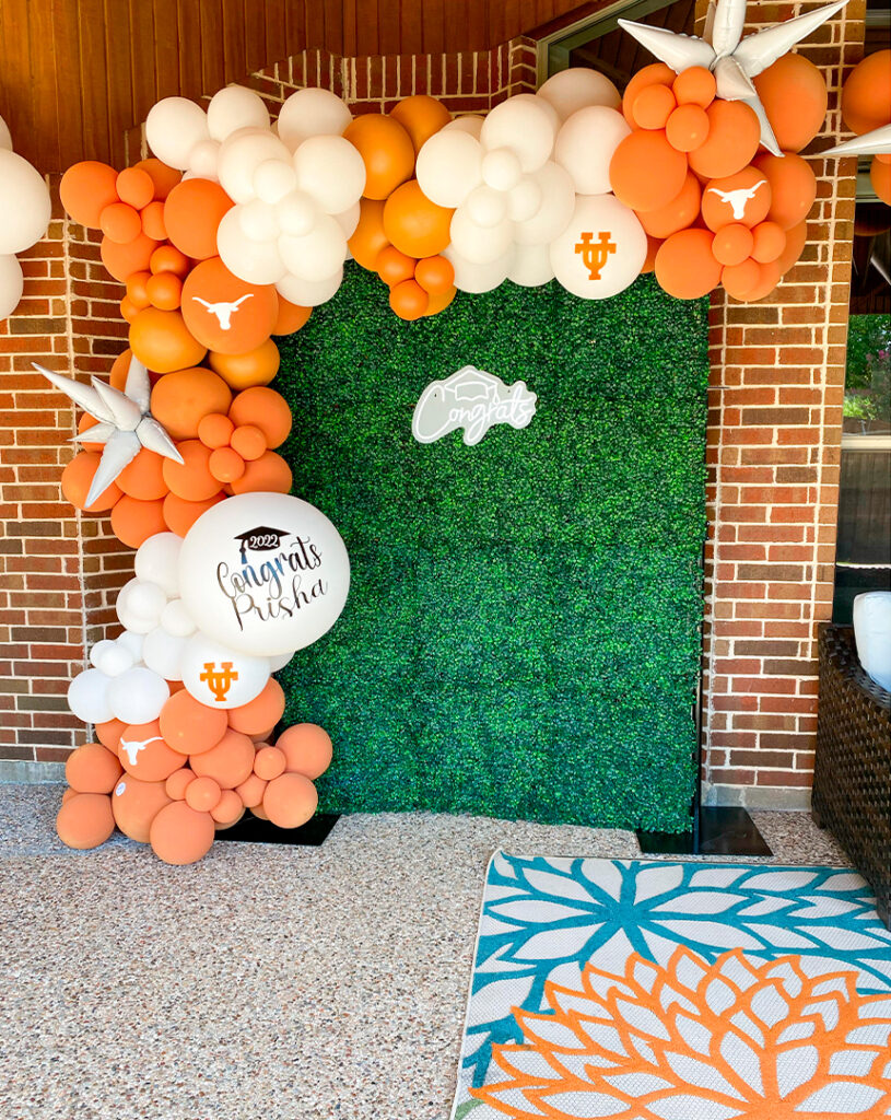Balloon Arch with Grass Wall and Neon Sign Balloon Arch with Grass Wall ...